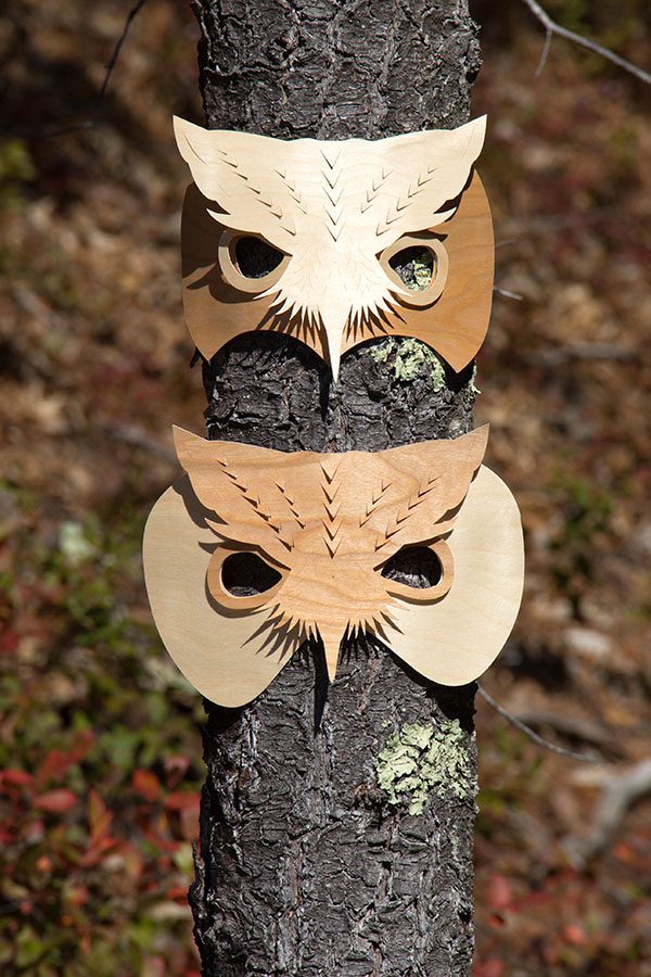 Owl Mask with Real Wood – Etc Papers
