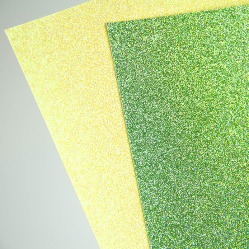 New Product Alert! Pale Yellow & Pale Green Glitter paper – Etc Papers