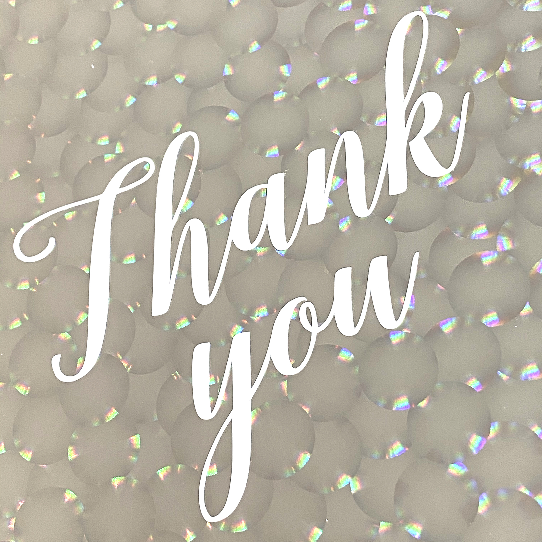 Thank You – Orb Holographic Cardstock – Etc Papers