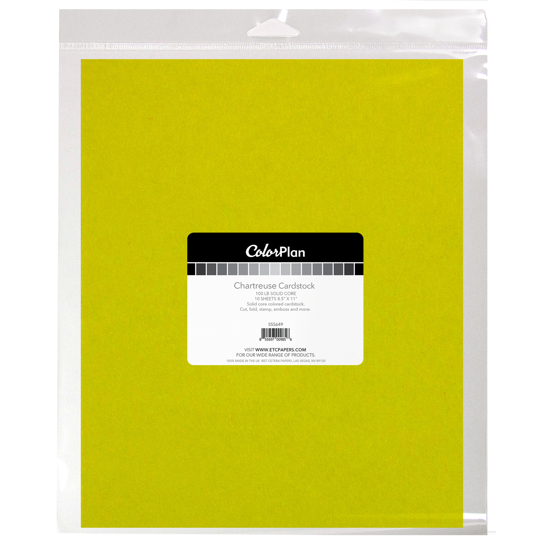 A Simple Thank You in Colorplan Chartreuse – NEW 8.5″x11″ – Etc Papers