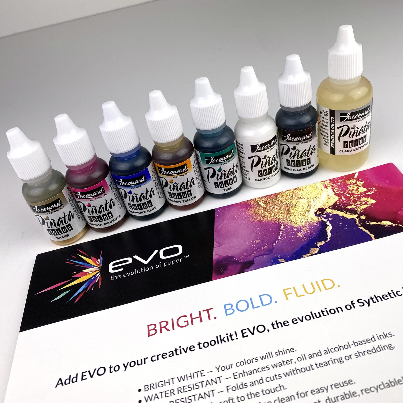 Available now! Piñata Alcohol Inks and EVO Synthetic Paper starter ...